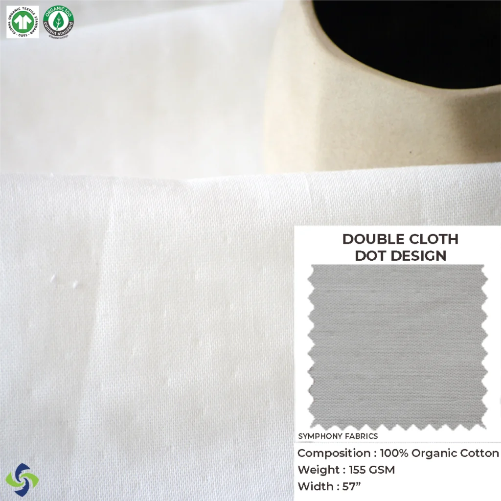 Organic Cotton Fabric Double Cloth Dot Design | #1 Fabrics